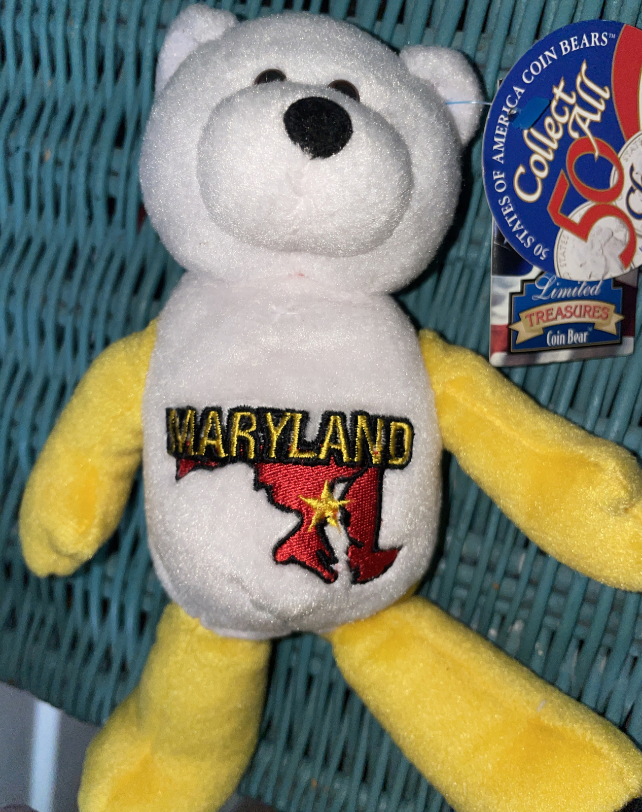 Limited Treasures MARYLAND State Quarter Coin Bear Used With Tags 7th ...