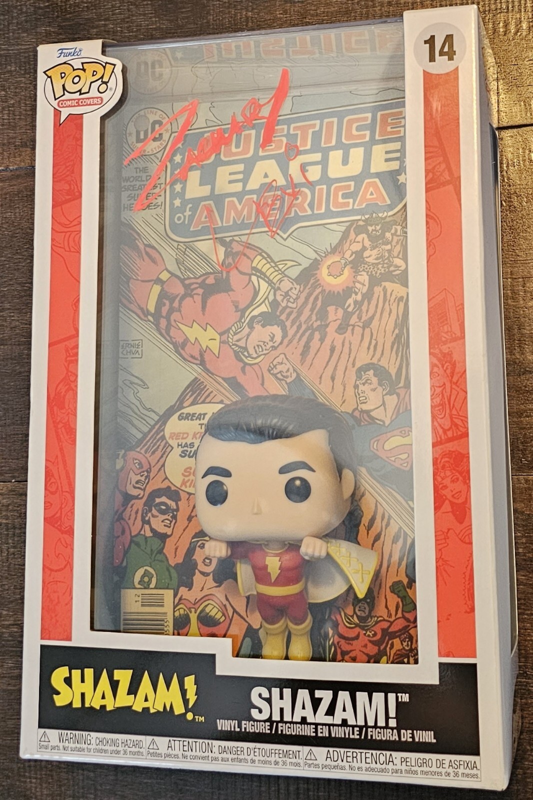 Zachary Levi signed Shazam Comic Covers Funko Pop #14. Çomes with JSA ...
