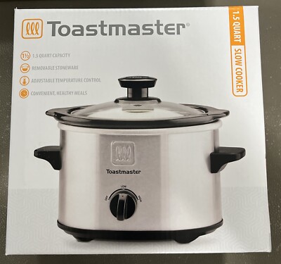 Toastmaster 1.5 Quart Slow Cooker with Tempered Glass Lid - New See ...