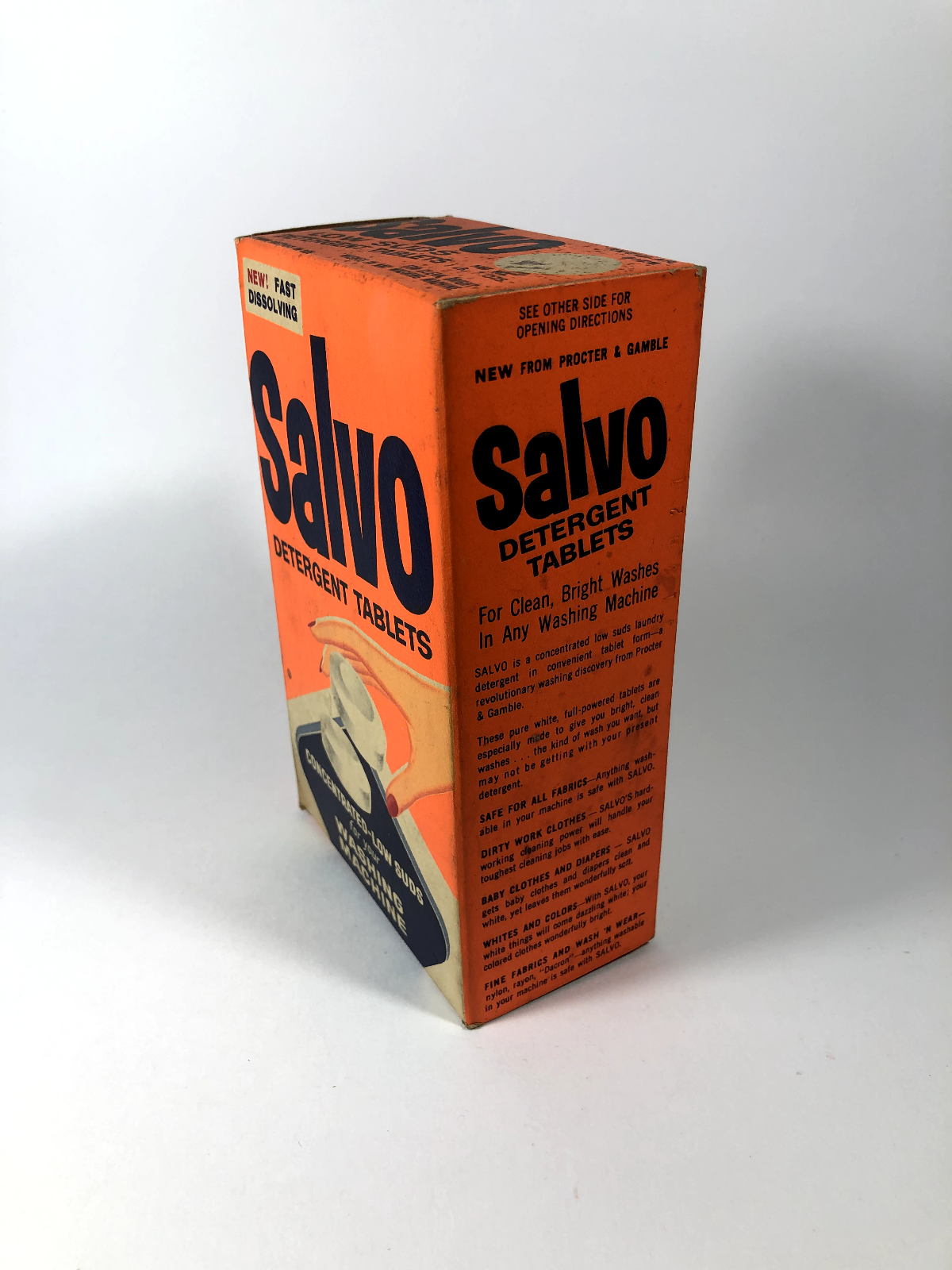 Vintage SALVO Laundry Detergent Soap Tablets- 2/3 FULL Box | eBay