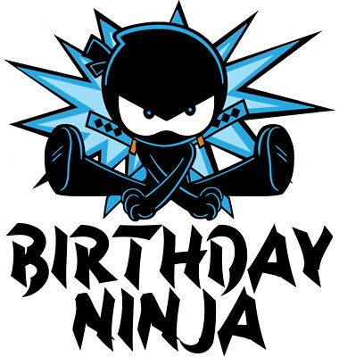 Birthday Boy Ninja Iron On Transfer For T-Shirt + Other Light & Dark ...