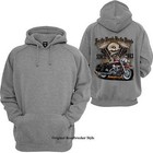 Gray Sweatshirt Jacket Hoody Biker Chopper & Old School Design Model ...