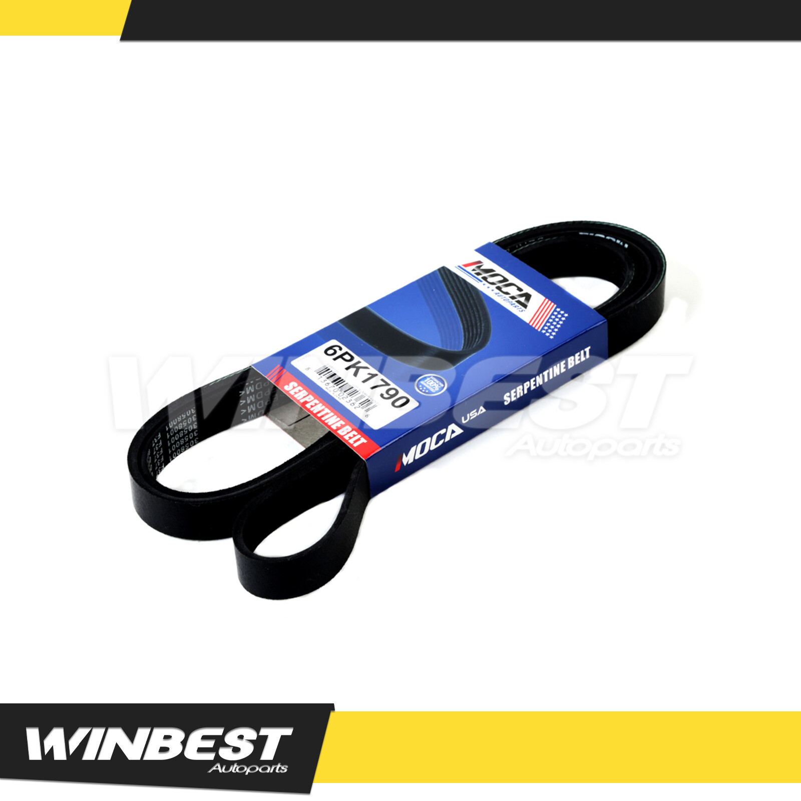 EPDM Serpentine Belt 6PK1790 Fit 83-06 Buick Chevrolet Pontiac Mercury ...