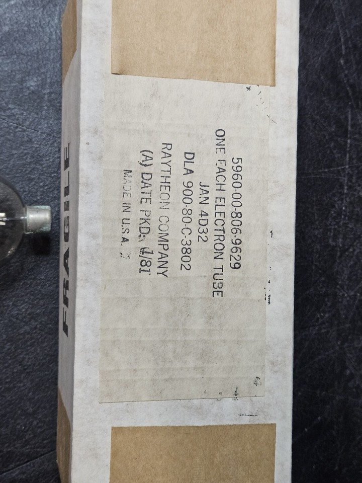NEW Raytheon Type JAN 4D32 Transmitting Vacuum Tube NOS | eBay