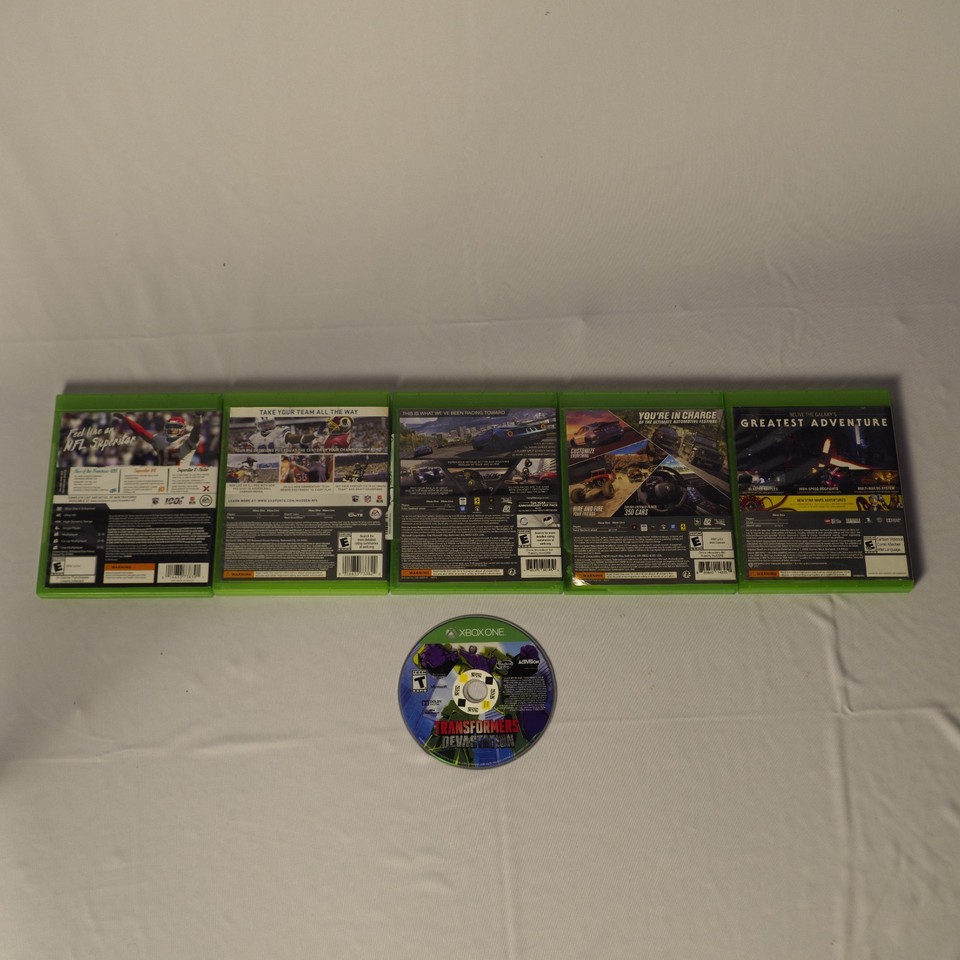 LOT OF 6 XBOX ONE GAMES Madden 17/20, Forza 3/MS6, Lego SW FA, and ...