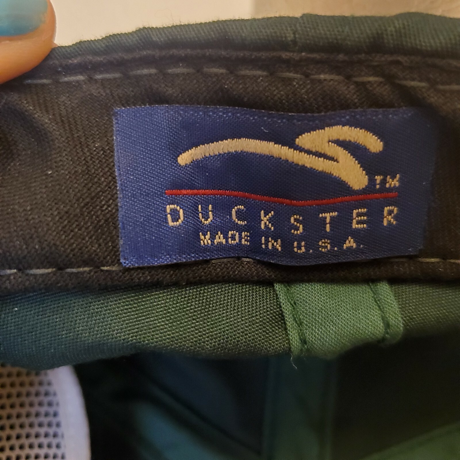 Vintage Duckster Gunter Green Cap USA Million Air Gre… - Gem