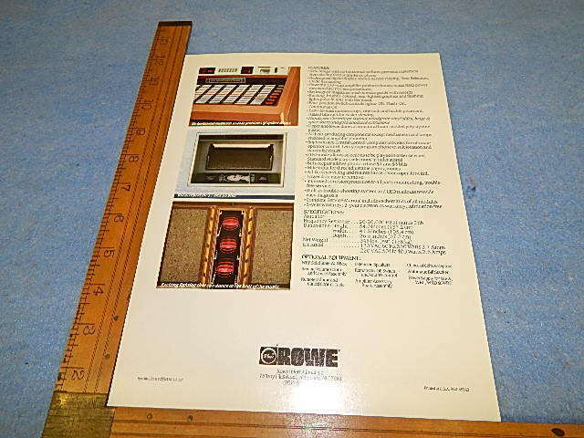 AMI / Rowe R91 Golden Advertising Flyer | eBay