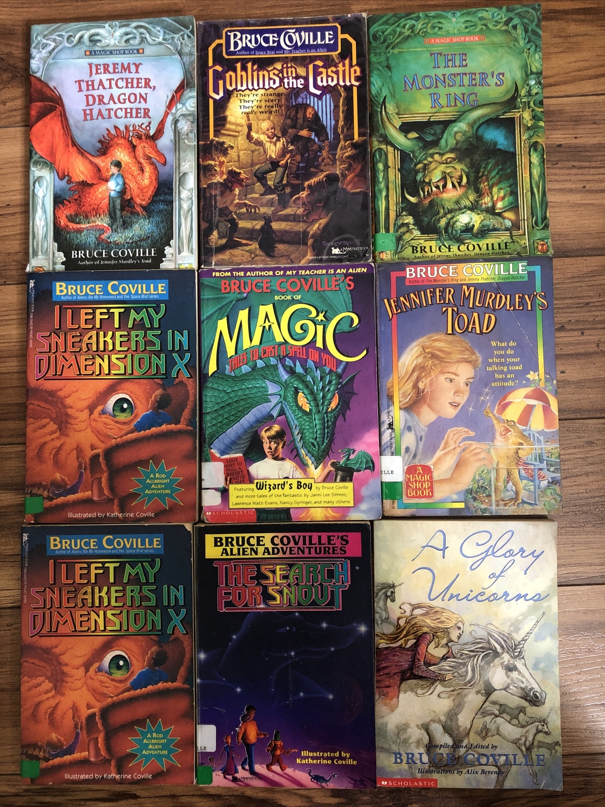Lot of 9 Bruce Coville YA Books ~ Book Of Magic , The Monster Ring ...