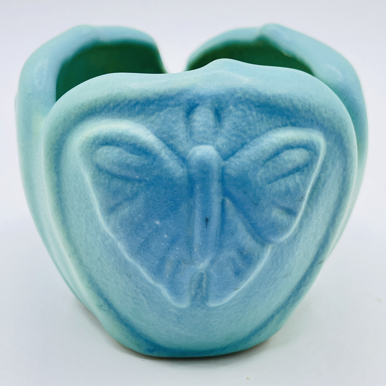 Vtg. Van Briggle Ming Blue Butterfly Tulip Vase 3” | eBay