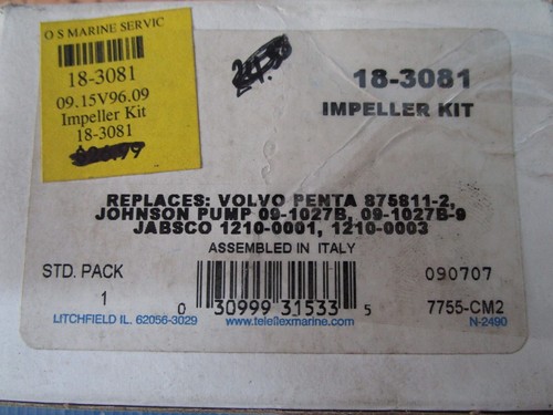 A6c Sierra 18-3081 Marine Water Pump Impeller Kit OMC VOLVO 3862281 ...