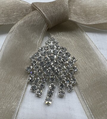 Crystal Pin. Made with Swarovski Crystals. Neckerchief Brooch. Party | eBay