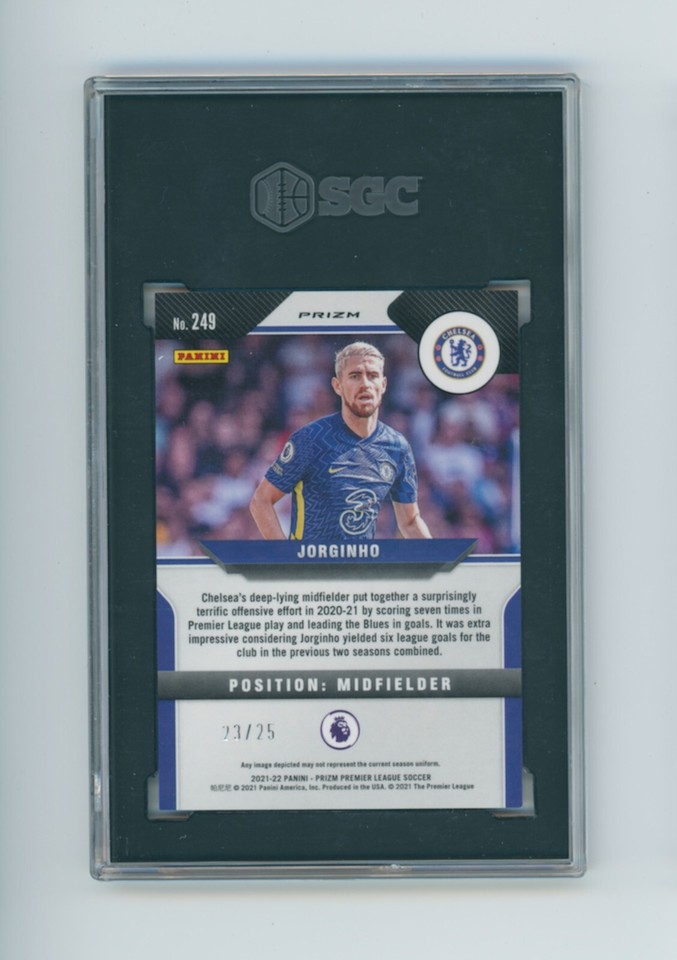 2021-22 Jorginho Panini Panini Prizm Orange Chelsea FC Card 23/25 SGC 9 ...