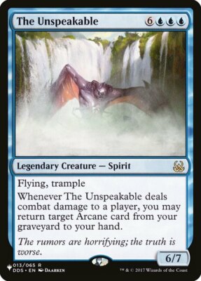 The Unspeakable - The List x1 - The List - NM-Mint, English - The List ...