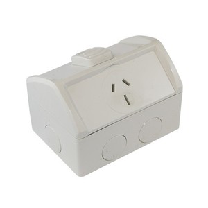 Weatherproof Single Power Point - 15 Amp IP53 GPO 15A Powerpoint Socket ...