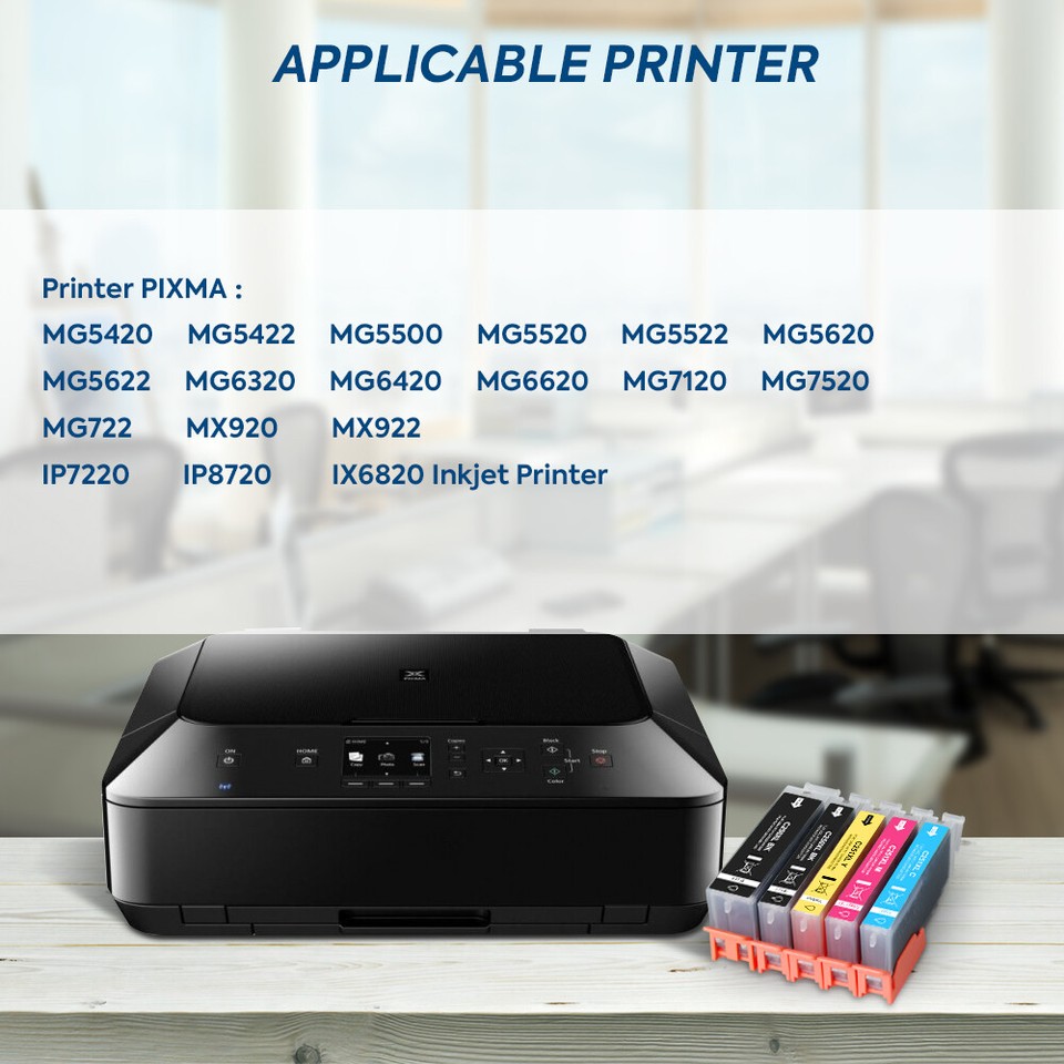 6PK PGI-250XL CLI-251XL Ink For Canon PIXMA MG5420 MG5520 MG5620 MG6320 ...
