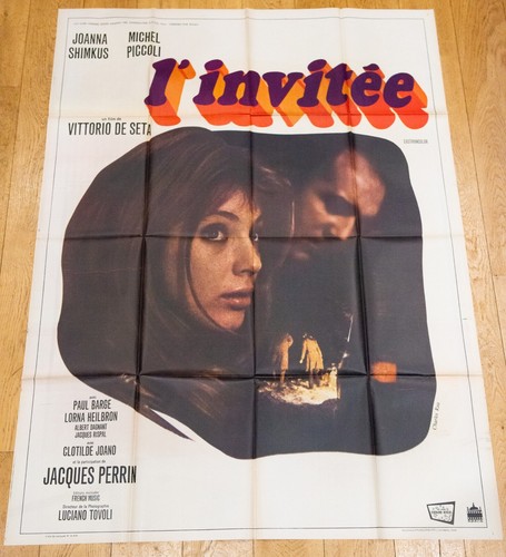L'INVITÉE Affiche cinéma 120x160 VITTORIO DE SETA, MICHEL PICCOLI ...