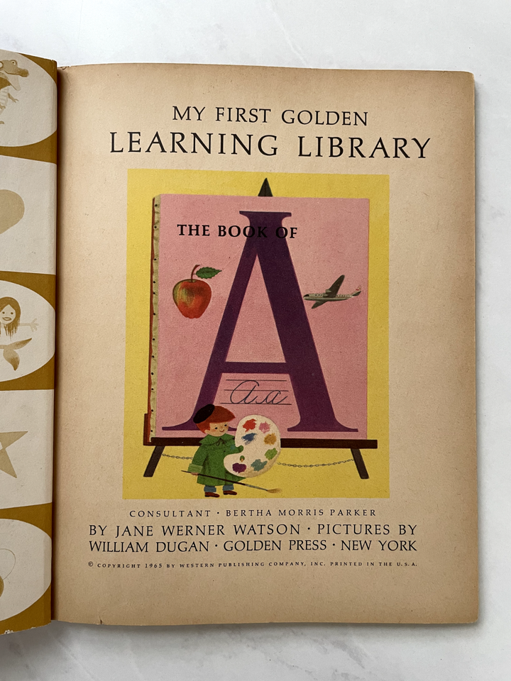 Vintage 1965 Golden Books My First Golden Learning Library Alphabet ...