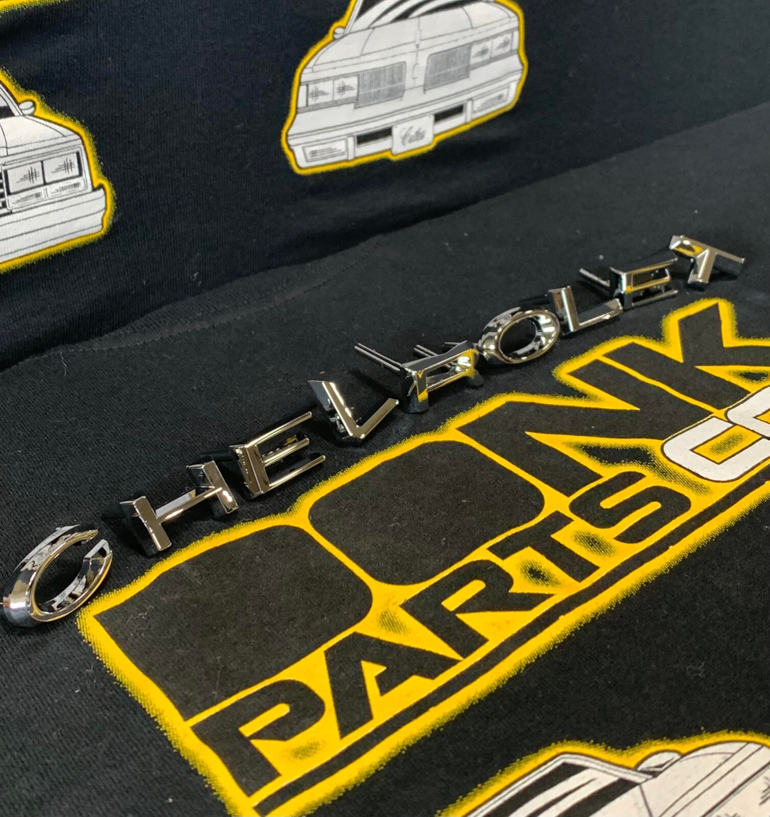 1971 Chevrolet Impala Caprice Bel Air Hood Header Panel Letters Chrome ...