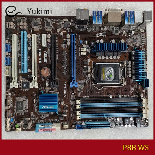 FOR ASUS P8B WS DDR3*4 32GB LGA 1155 Intel C206 DVI Server Motherboard ...