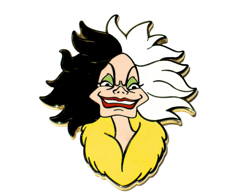 Cruella DeVil JUMBO LE 500 Disney Pin Villain Face Smiling Grin Wild ...