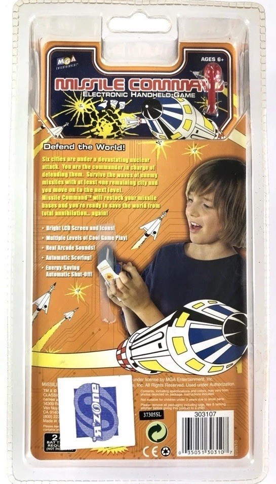 MISSILE COMMAND Miniature Arcade Pocket Game Handheld Electronic MGA ...