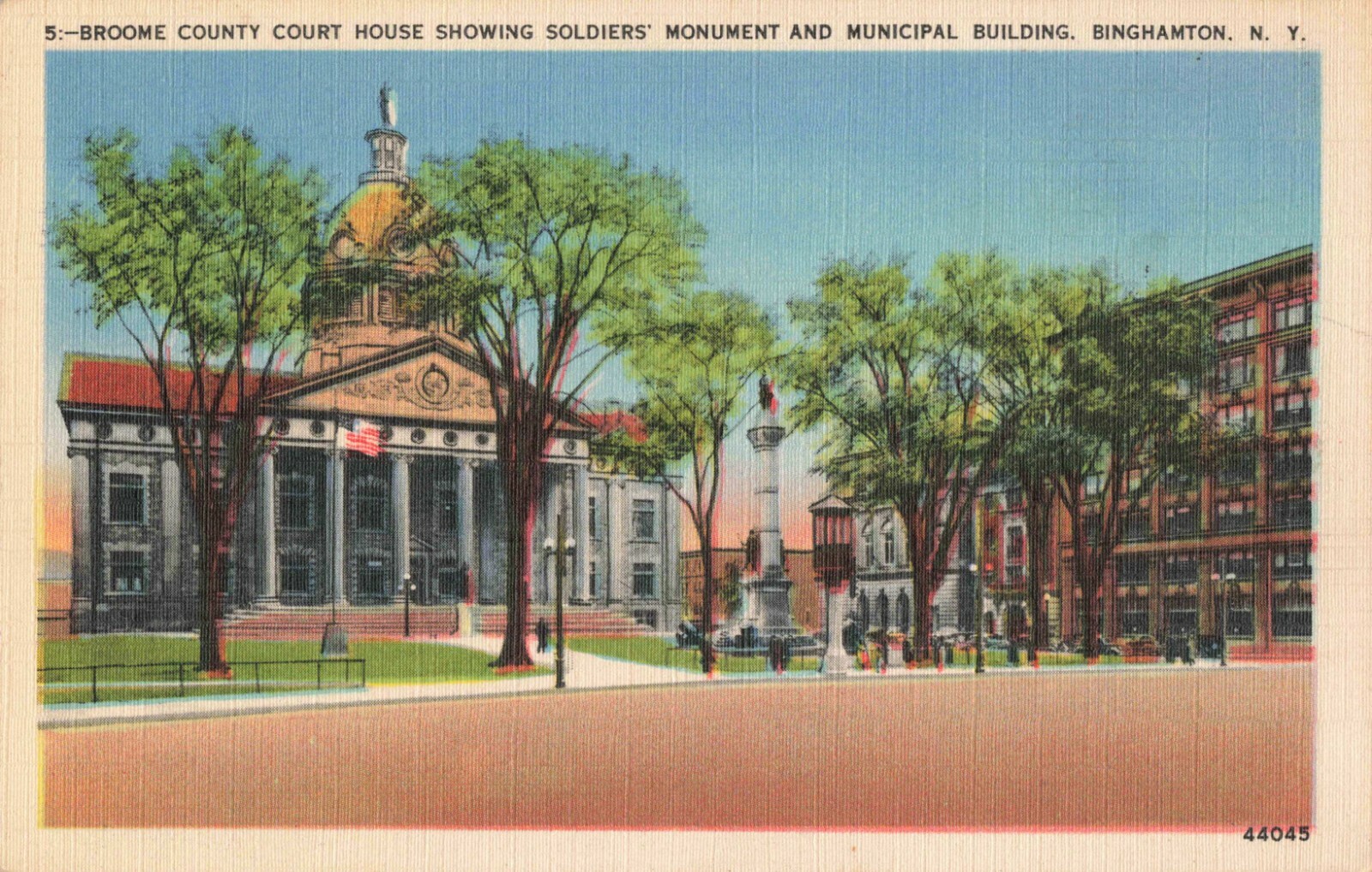 Postcard Broome County Court House Binghamton New York | eBay