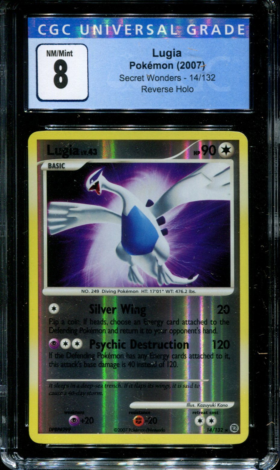 Lugia - 14/132 - CGC 8 - Secret Wonders - Reverse Holo - Pokemon ...