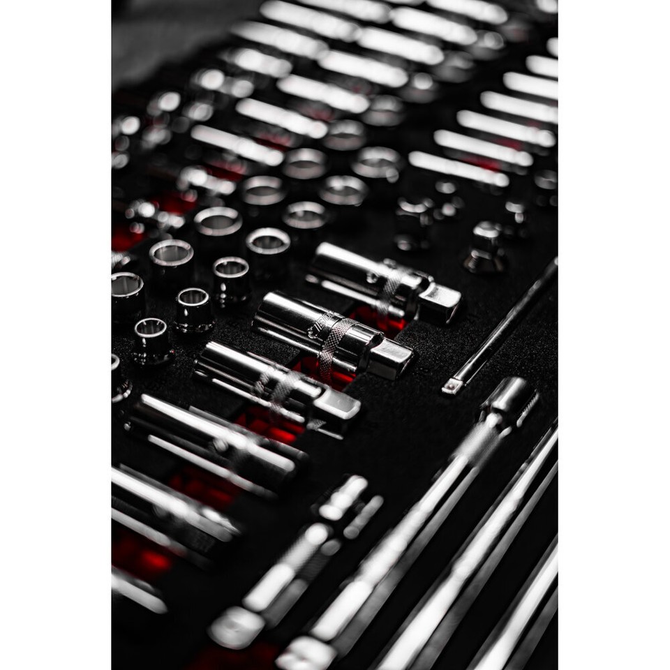 Boxo Master Socket Set 1/4" & 3/8" Drive Short & Deep Sockets 93 Pcs in EVA Foam | eBay UK