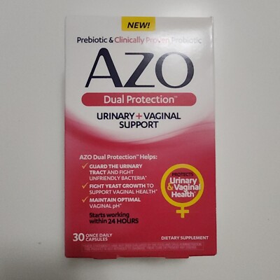 AZO Dual Protection Urinary + Vaginal Support Exp 09/2026+ 787651760285 ...