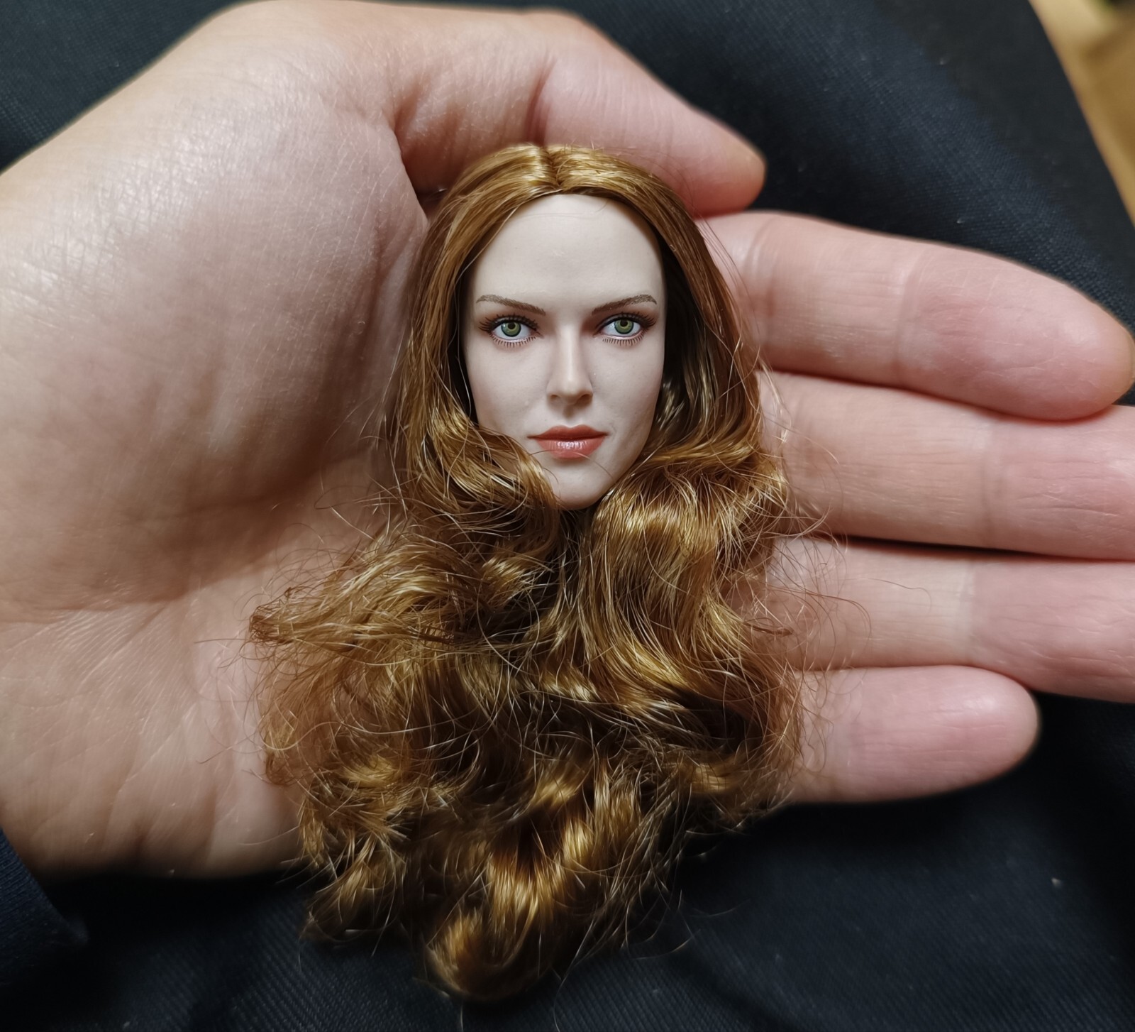 1/6 Female Head Sculpt Barbara Head Brown Curly Hair For 12" PHICEN ...