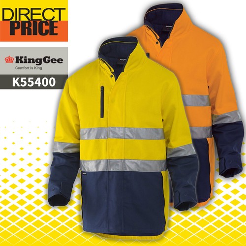 King Gee Reflective 3 in 1 Cotton Jacket,K55400 | eBay Australia