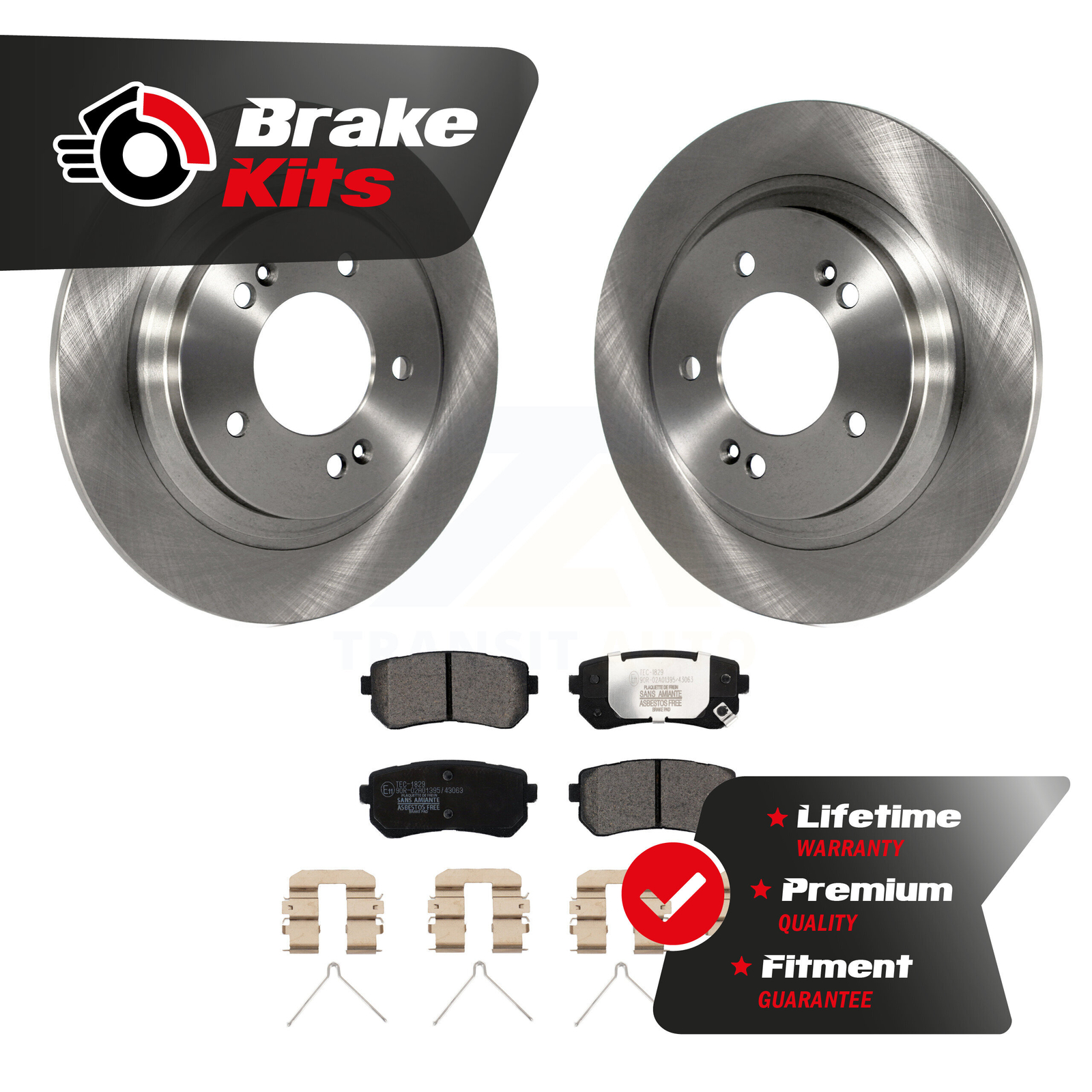 Rear Disc Brake Rotor And Ceramic Pad Kit For 2016-2016 Kia Optima LX ...