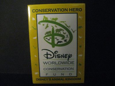 Disney's Animal Kingdom Conservation Hero 2014 Button Pin Yellow ...