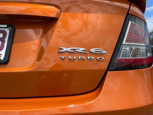 NEW BA BF FG XR6 TURBO DECAL BADGE X 1 IN SILVER CHROME FINISHED, SEDAN ...