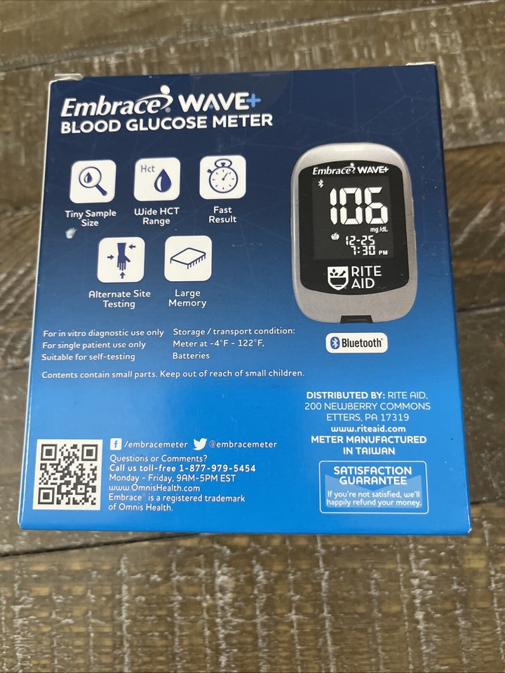 Embrace Wave Self Monitoring Blood Glucose Meter | eBay