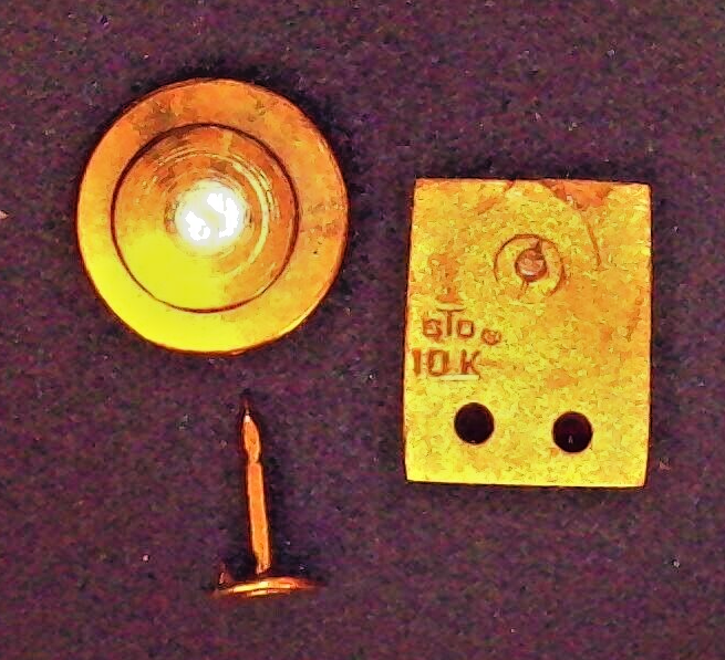 Vintage 10K Gold Litton Industries Logo Service Award Pin with 2 Rubys ...