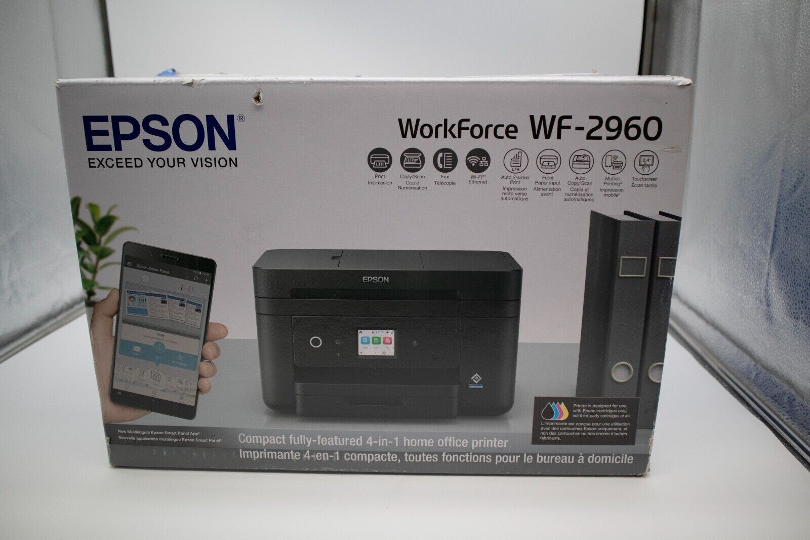 Epson WorkForce WF-2960 Color Inkjet All-In-One Printer - C11CK62201 ...