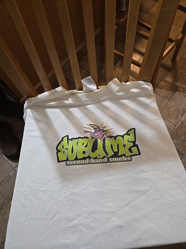 Sublime Second hand smoke album Vintage T-Shirt - Super Rare Size XL ...