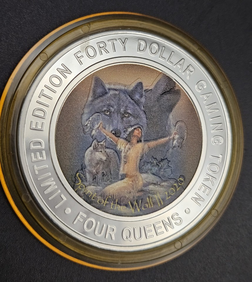 Four Queens $40 Silver Strike Spirit of the Wolf II 2023 .999 Fine ...