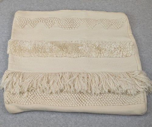 Magaschoni Home Decorative Boho Throw Accent Pillow Cover Cream ...