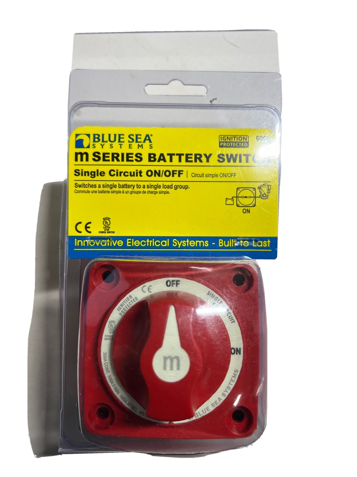 Blue Sea 6006 M-Series Battery Switch Single Circuit On/Off Marine Boat ...