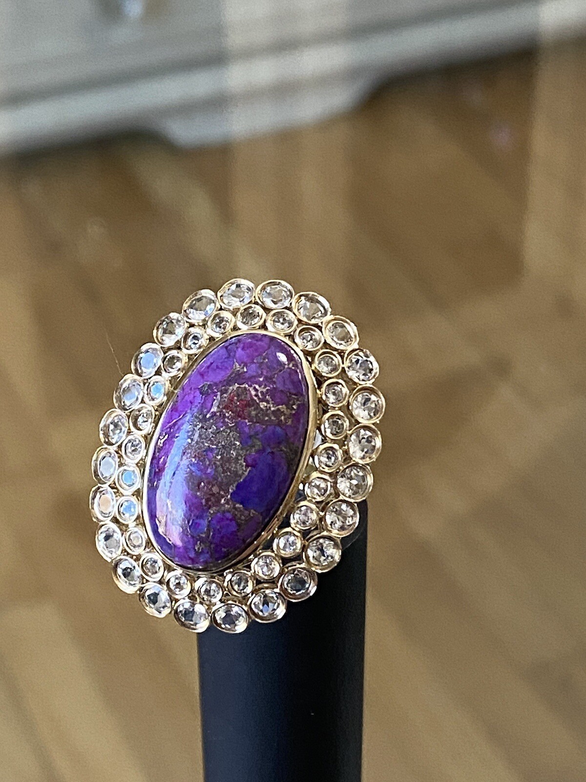 Rarities Carol Brodie Vermeil Purple Mohave Turquoise & White Topaz ...
