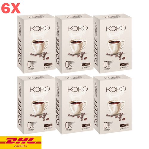 6x KOKO Coffee Instant Mix Powder Drink Prebiotic Slimming Weight ...