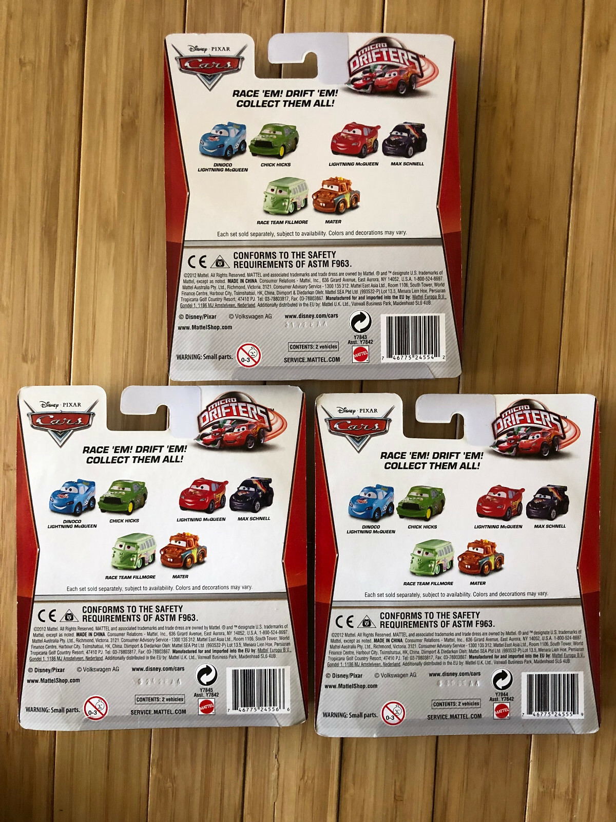 Disney Cars Micro Drifter Holiday Edition Fillmore Mater Chick ...