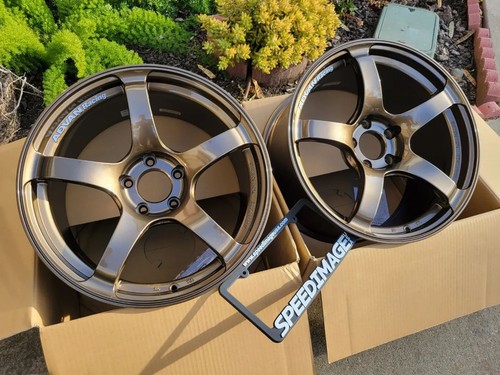 4X ADVAN TC4 18X9.5 +38 5X114.3 UMBER BRONZE SET OF 4 WHEELS CIVIC STI ...