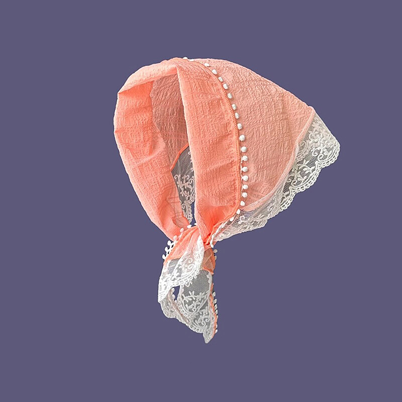 1PC French Style Lace Headband Headscarf Girl Sweet Hijab Triangle ...