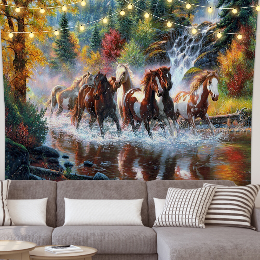 Steeds Tapestry Wall Hanging Rugs Bedspread Beach Mat Dorm Decor Art ...