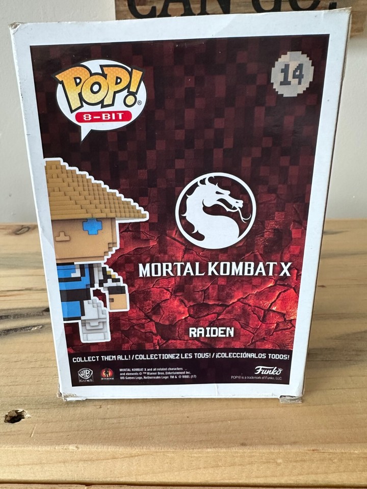 Funko Pop! 8-Bit Raiden #14 Mortal Kombat X Gamestop Exclusive Raiden ...