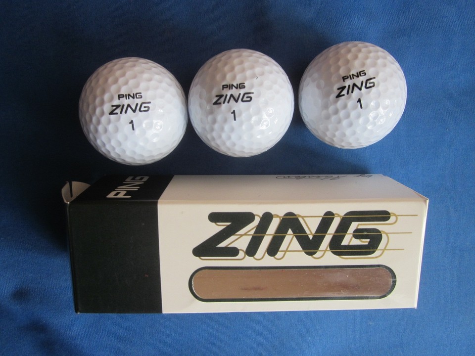 Ping Zing 1992 KARSTEN white golf balls, 2 Sleeves Total 6 Golf Balls ...