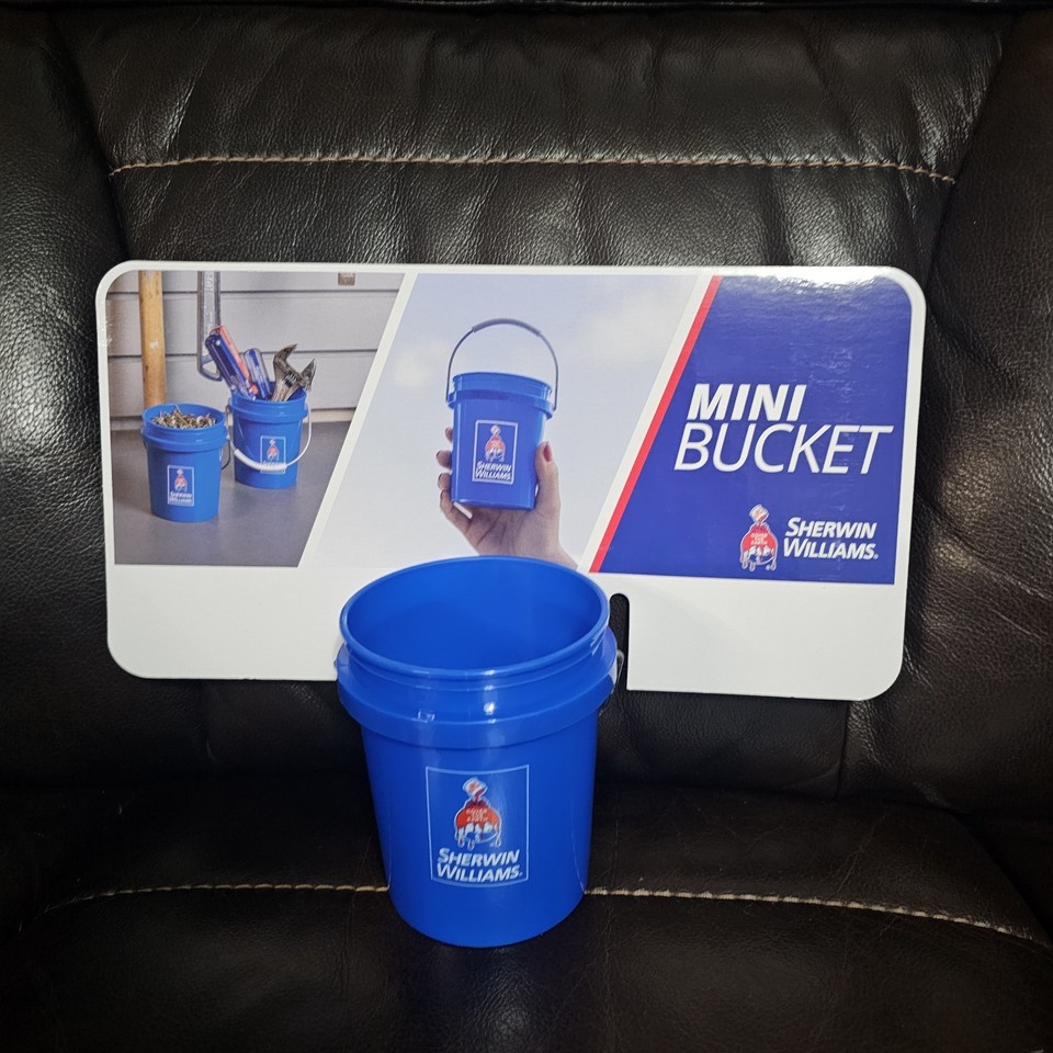 Sherwin Williams Blue Mini Bucket With Handle New with Tag | eBay